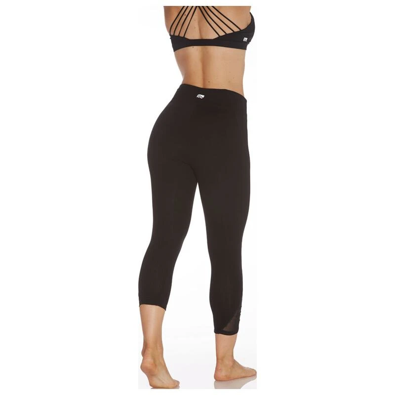 Marika Womens Carrie Ruched 18" Tights (Black) | Sportpursuit.com
