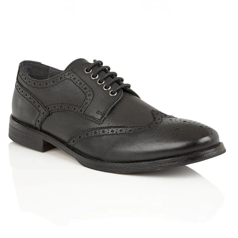 Frank Wright Mens Merc Shoes (Black Leather) | Sportpursuit.com