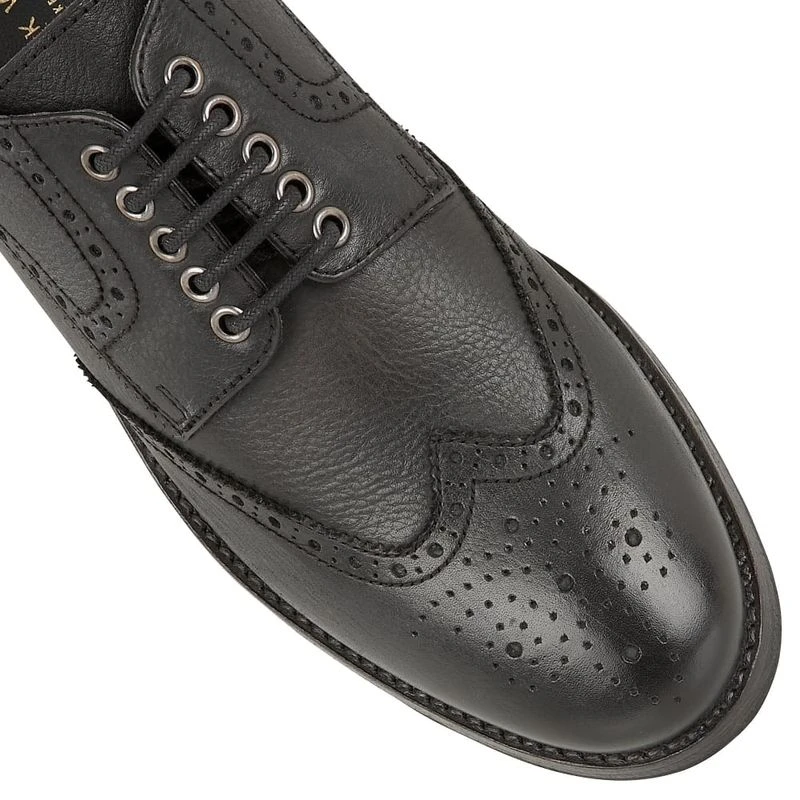 Frank Wright Mens Merc Shoes (Black Leather) | Sportpursuit.com