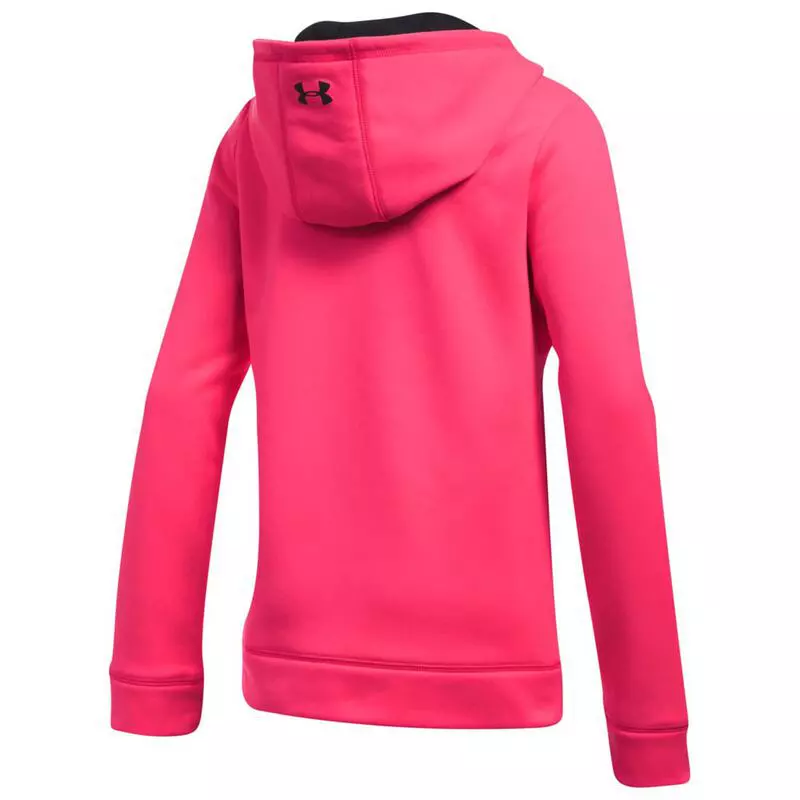 Under Armour Girls Armour Fleece Big Logo Hoodie (Penta Pink/Constella