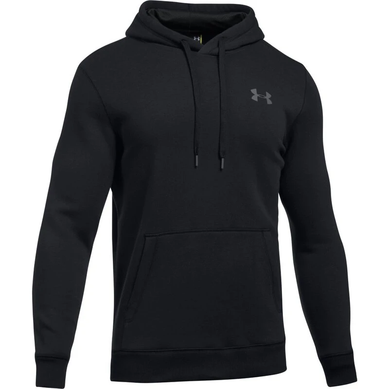 Under Armour Mens Rival Fitted Pull Over Hoodie (Black) | Sportpursuit