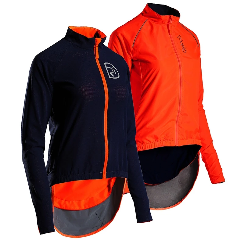 Rivelo Womens Hampstead Reversible Jacket (Fluro Orange/Navy) | Sportp