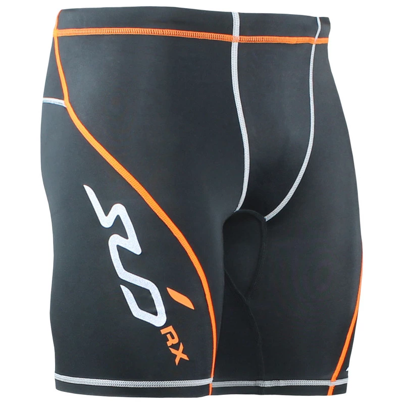 Sub Sports Mens RX Stealth Compression Shorts (Black/Orange) | Sportpu
