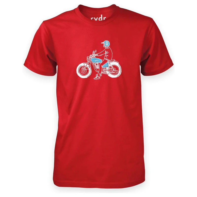 RYDR Mens Classic Ryde T-Shirt (Red) | Sportpursuit.com