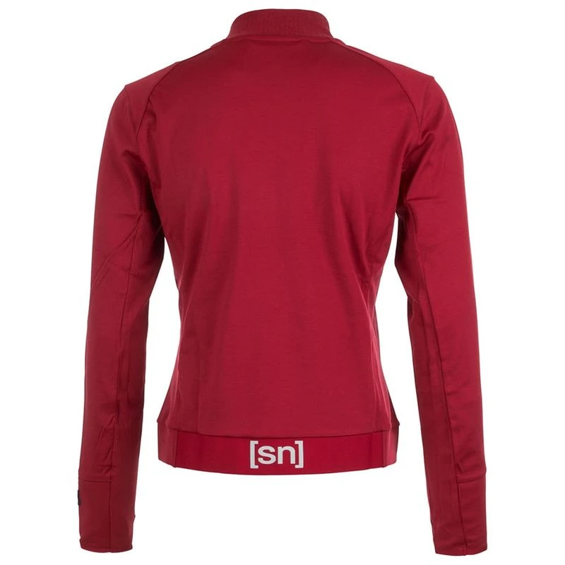 SuperNatural Womens Merino 220g Active Track Jacket (Ruby) | Sportpurs