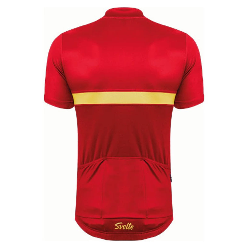 Svelte Mens Lightweight Continental Jersey (Red/Gold) | Sportpursuit.c