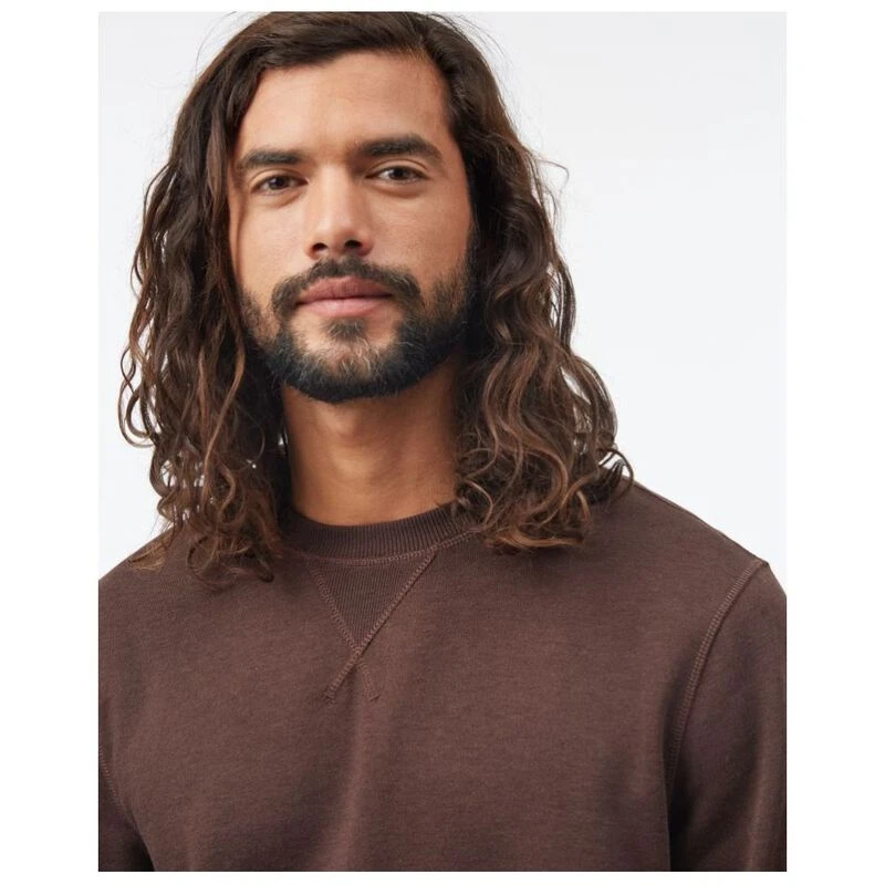 tentree Mens Treefleece Dorito Crew Neck Top (Dark Oak) | Sportpursuit