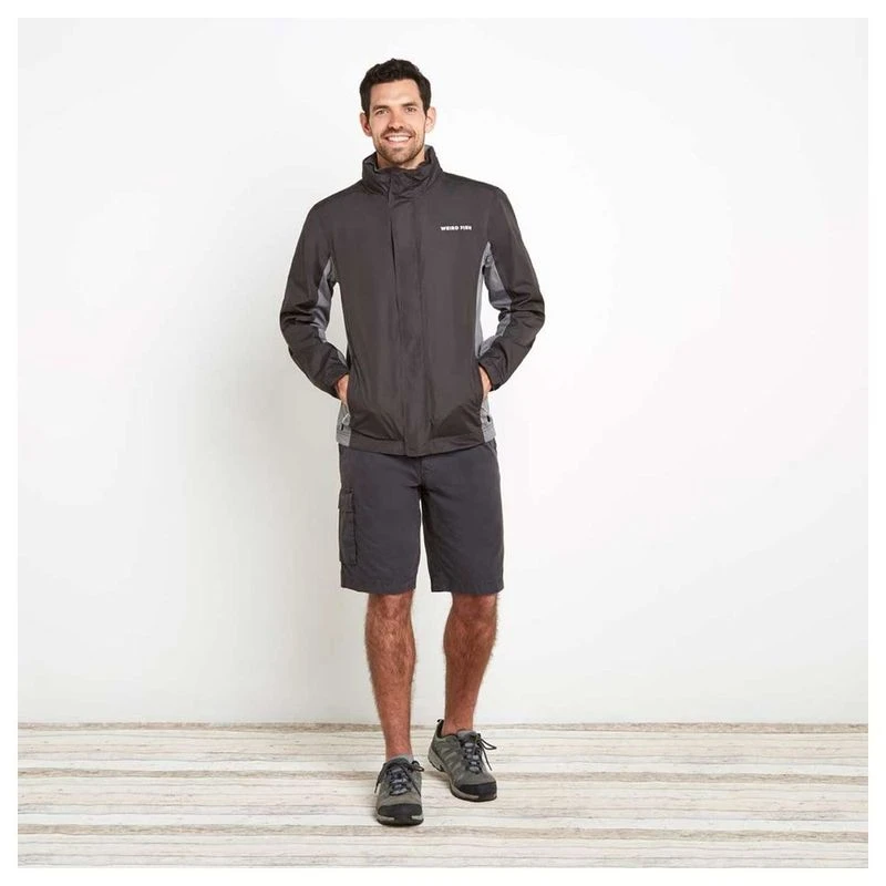 Weird Fish Mens Fighter Waterproof Ripstop Jacket (Washed Black) | Spo