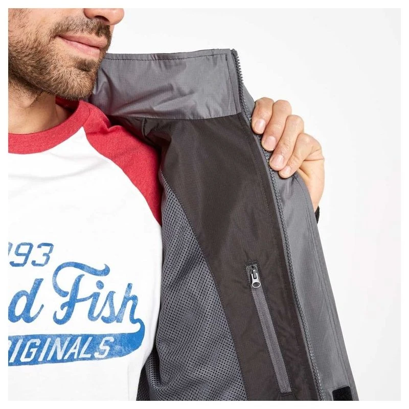Weird Fish Mens Fighter Waterproof Ripstop Jacket (Washed Black) | Spo