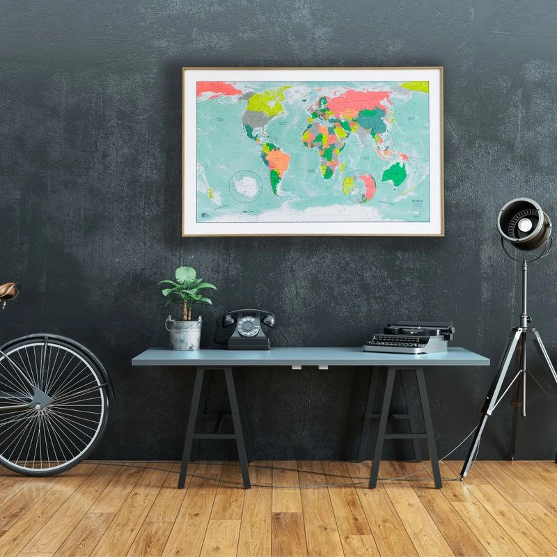 The Future Mapping Company Paper Winkel Tripel World Map (1000 x 645mm