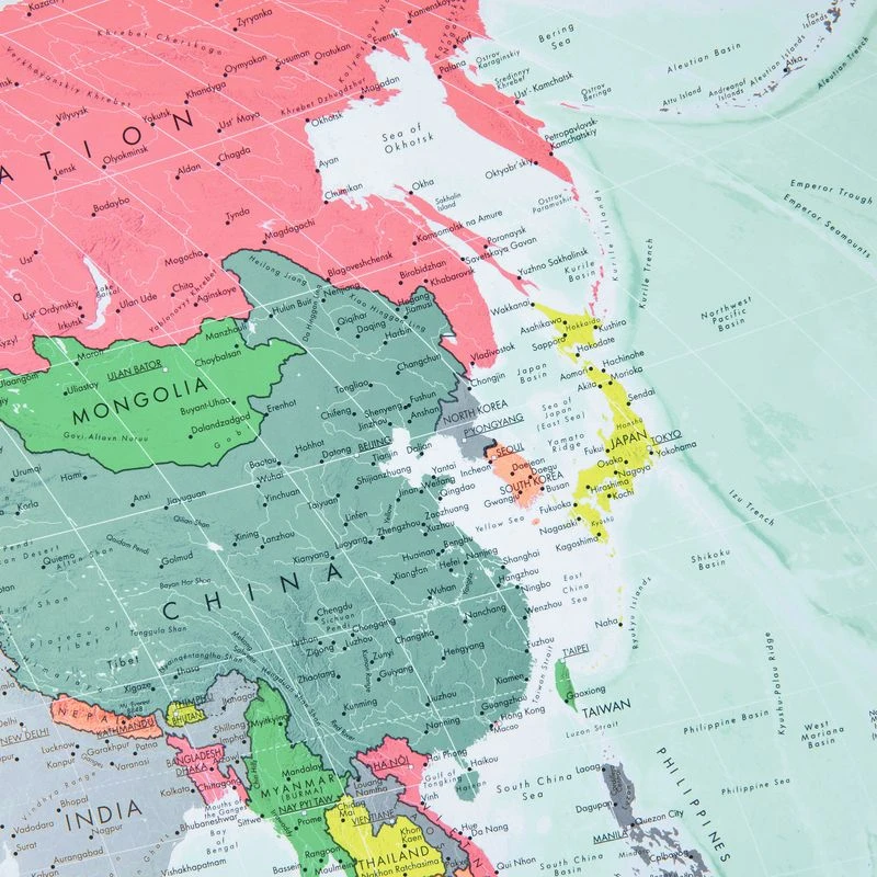 The Future Mapping Company Magnetic Winkel Tripel World Map (1000 x 64