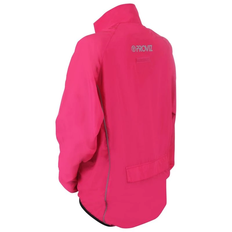 Proviz Womens Hi-Viz Pack'it Jacket (Pink) | Sportpursuit.com