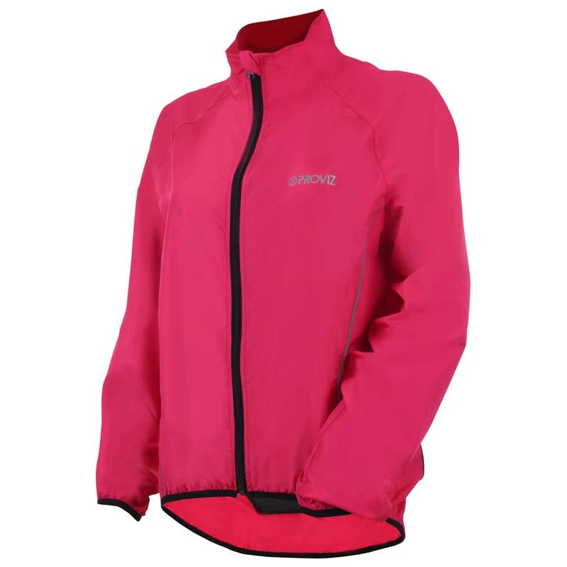 Proviz Womens Hi-Viz Pack'it Jacket (Pink) | Sportpursuit.com