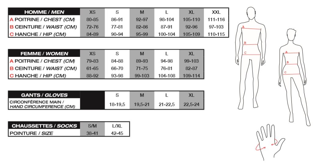 Look Clothing Size Guide