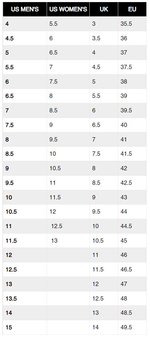 Black Diamond Size Guide