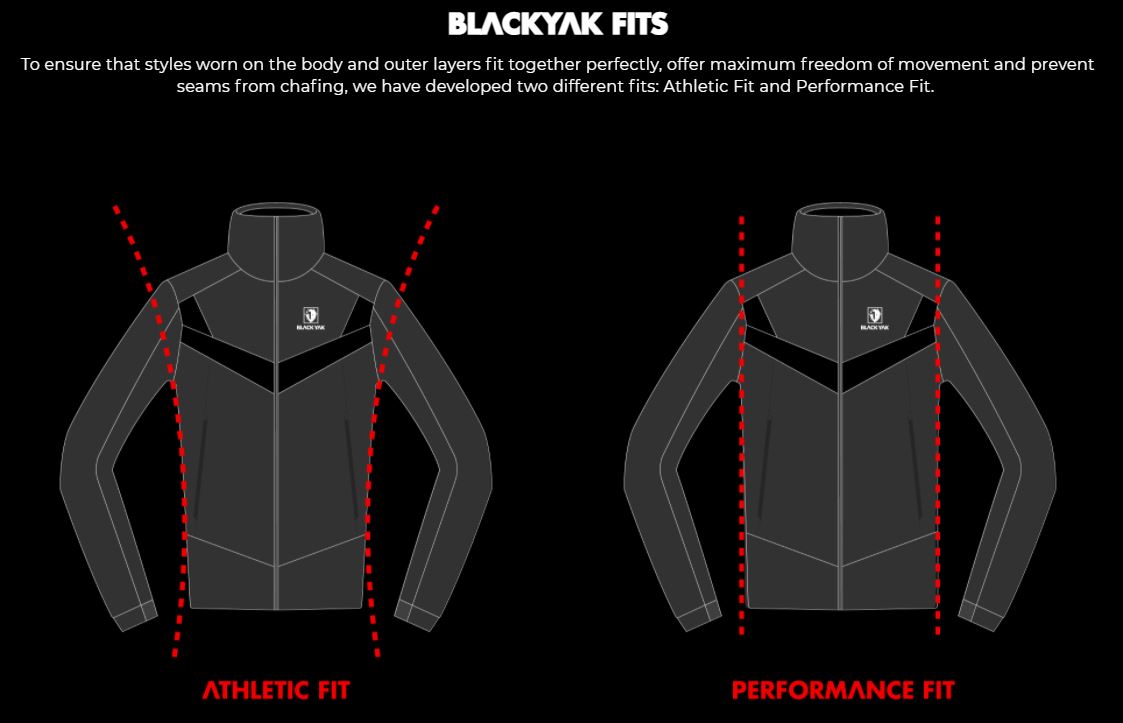 Black Yak Size Guide