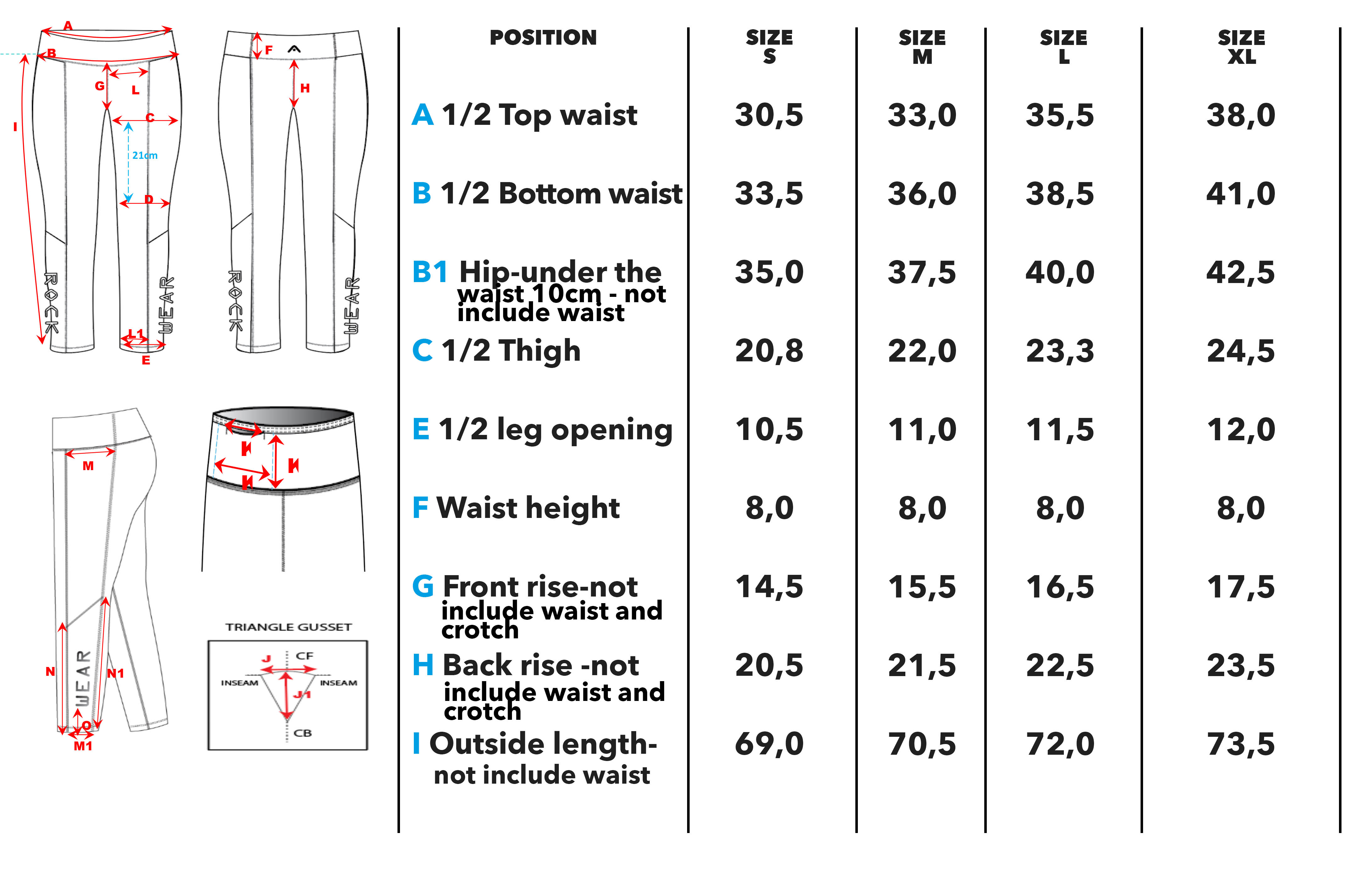Blueball Sport Size Guide
