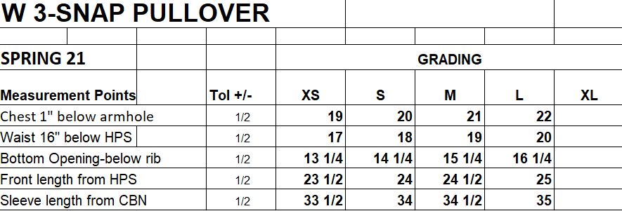 CB Sports Size Guide