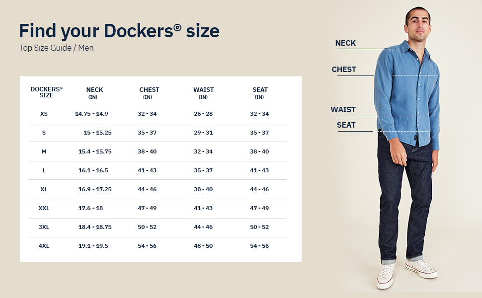 Dockers Size Guide