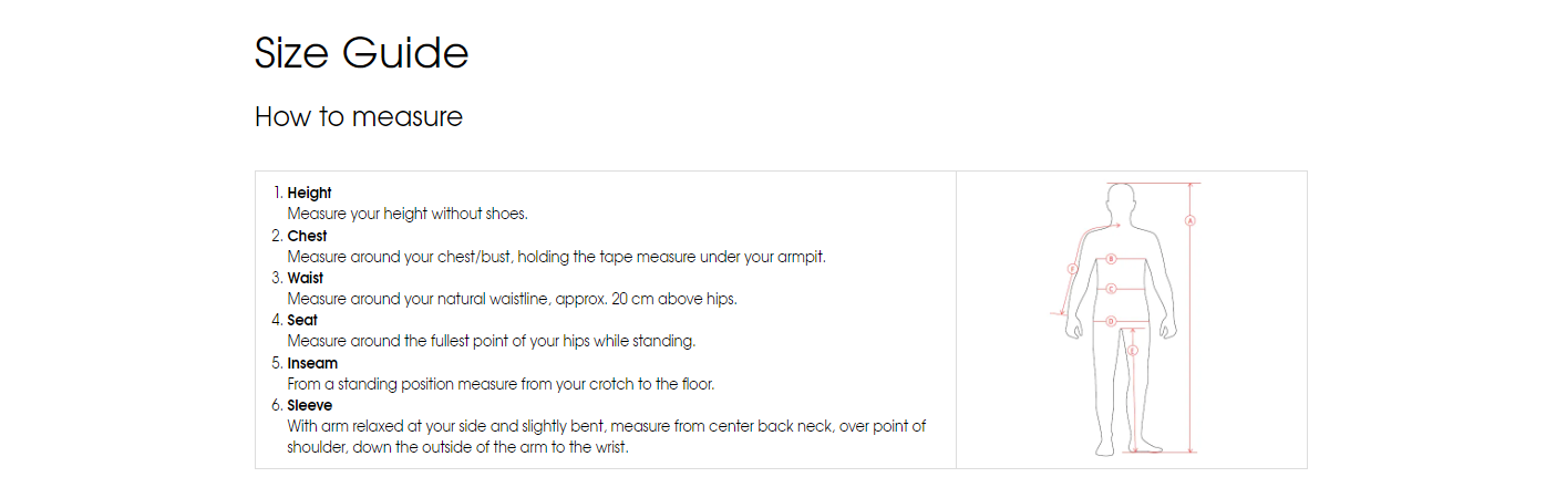 Elevenate Size Guide