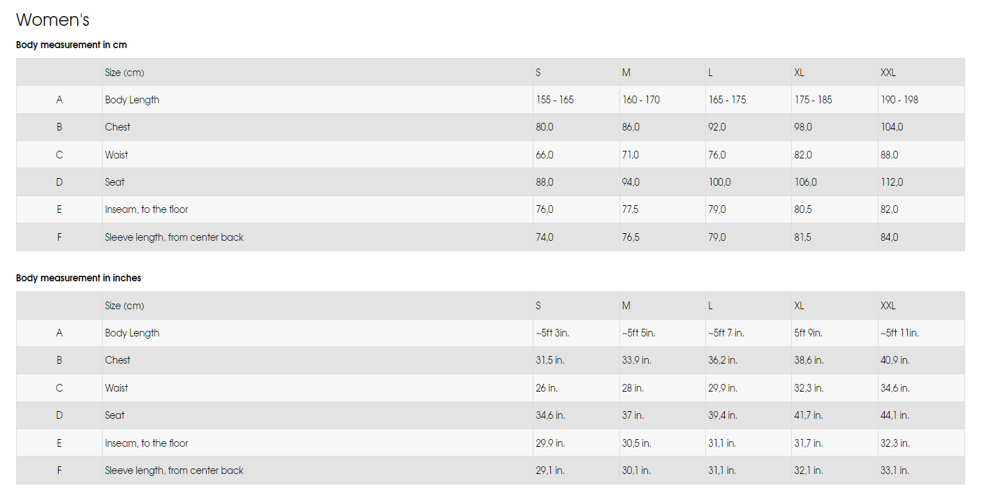 Elevenate Size Guide
