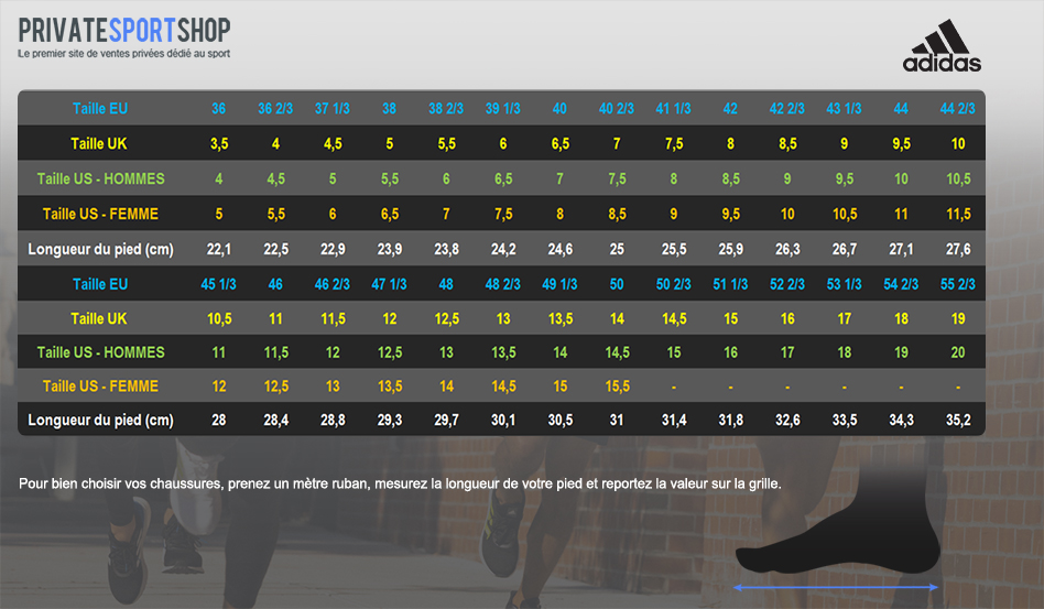 Adidas Size Guide