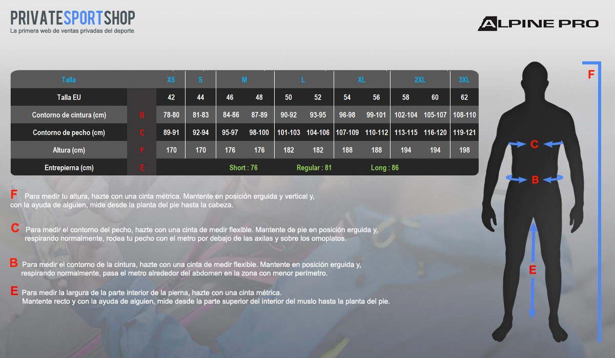 Alpine Pro Size Guide