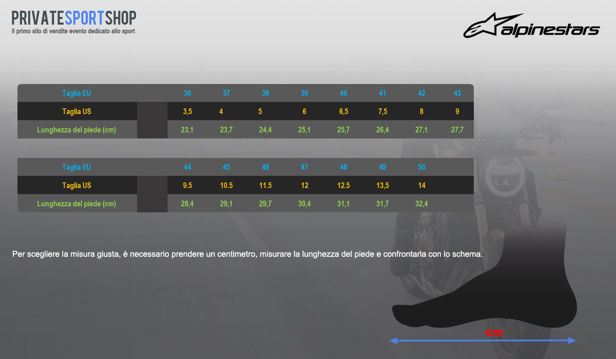 Alpinestars Size Guide