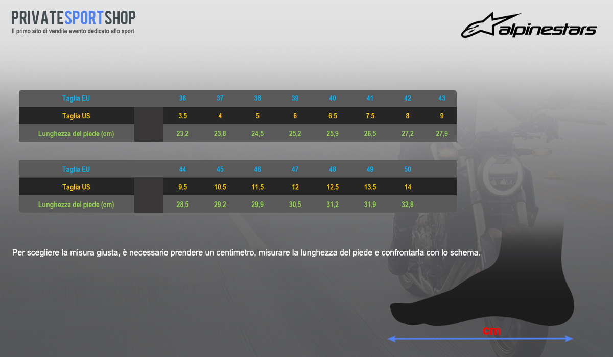 Alpinestars Size Guide