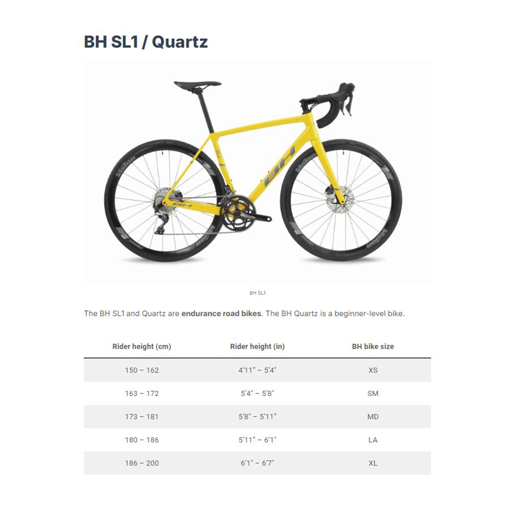 BH Size Guide