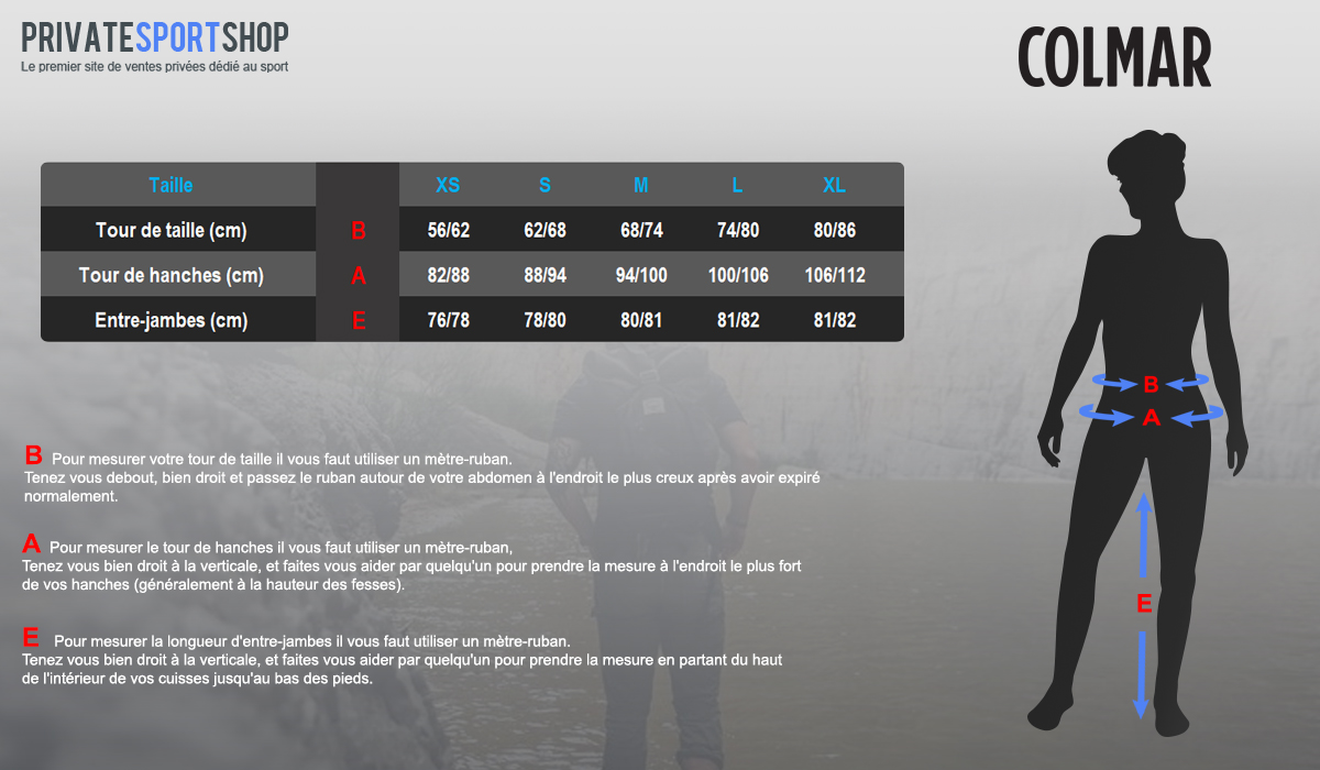 Colmar Size Guide