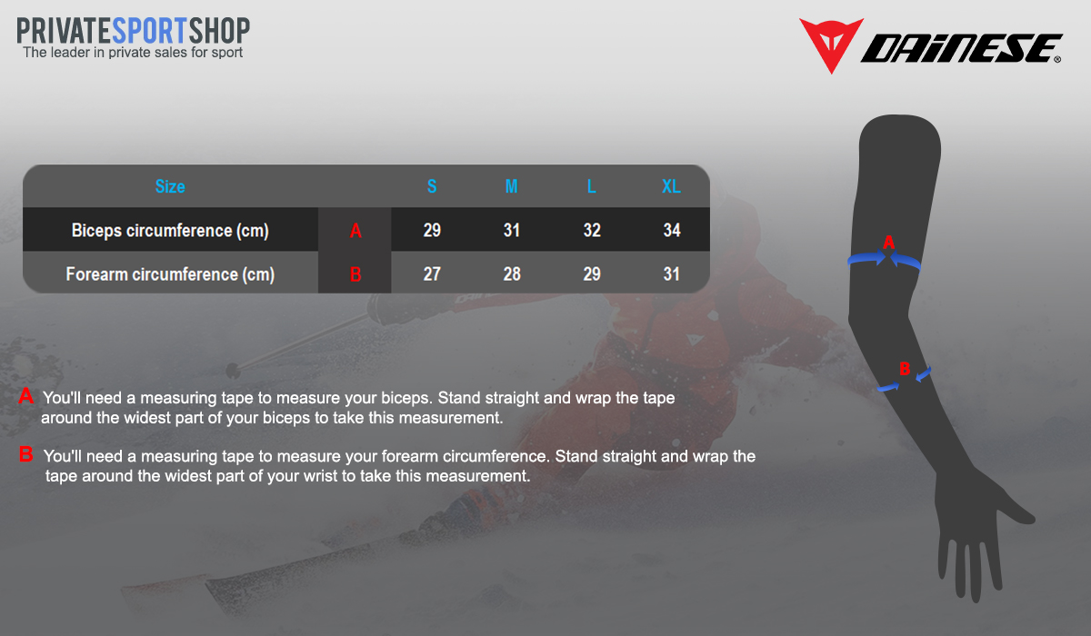 Dainese Size Guide