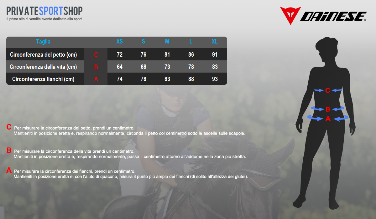 Dainese Size Guide