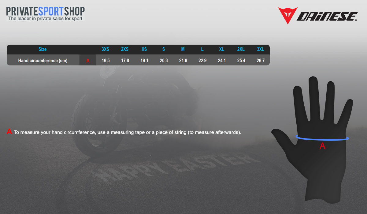 Dainese Size Guide