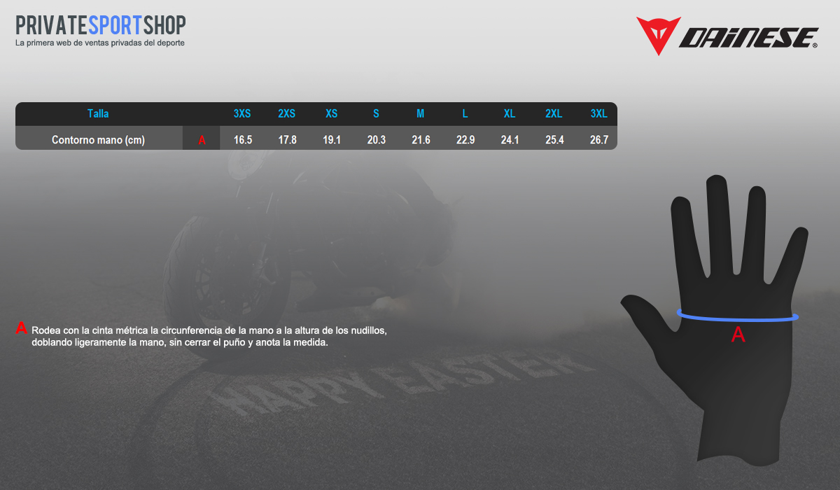 Dainese Size Guide
