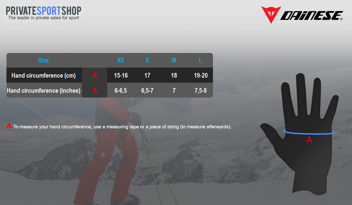 Dainese Size Guide
