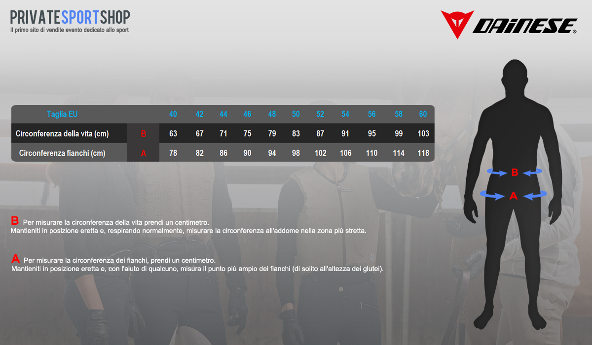 Dainese Size Guide