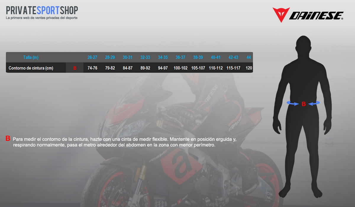 Dainese Size Guide