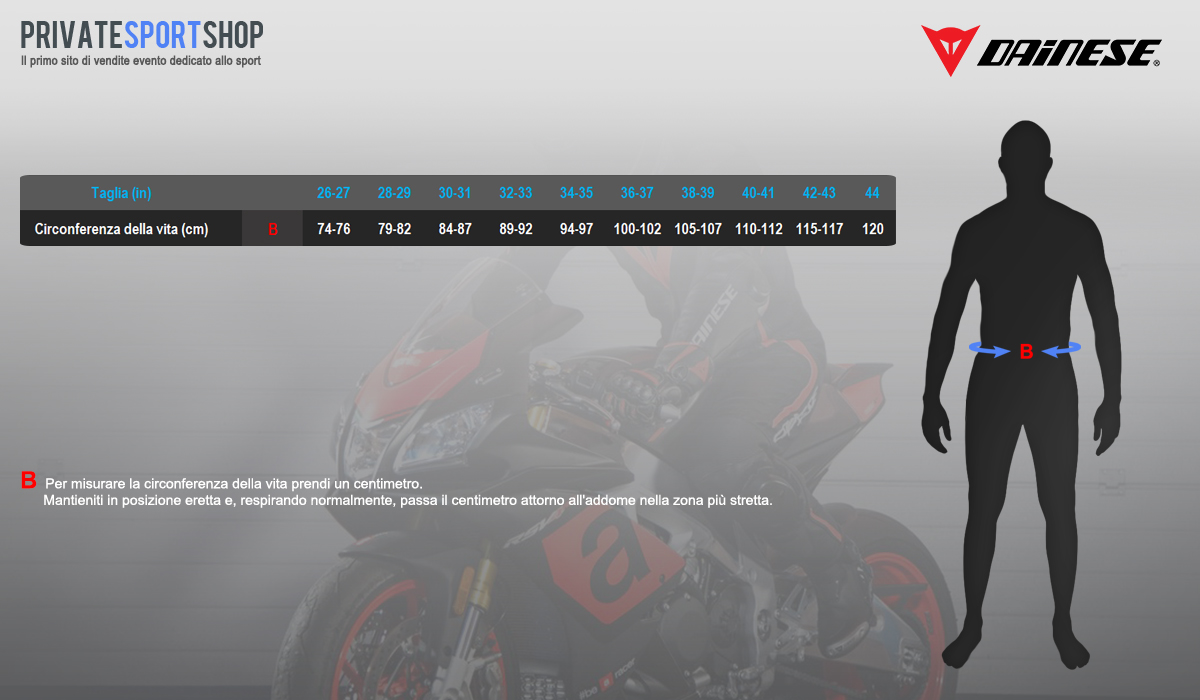 Dainese Size Guide