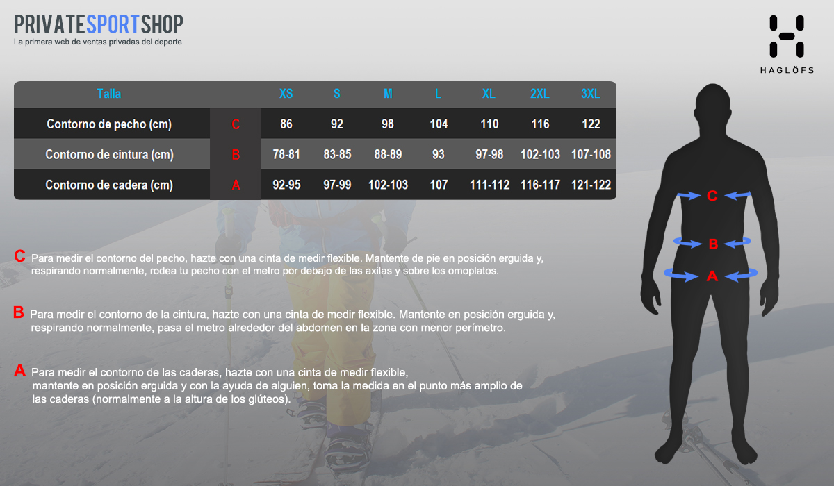 Haglofs Size Guide