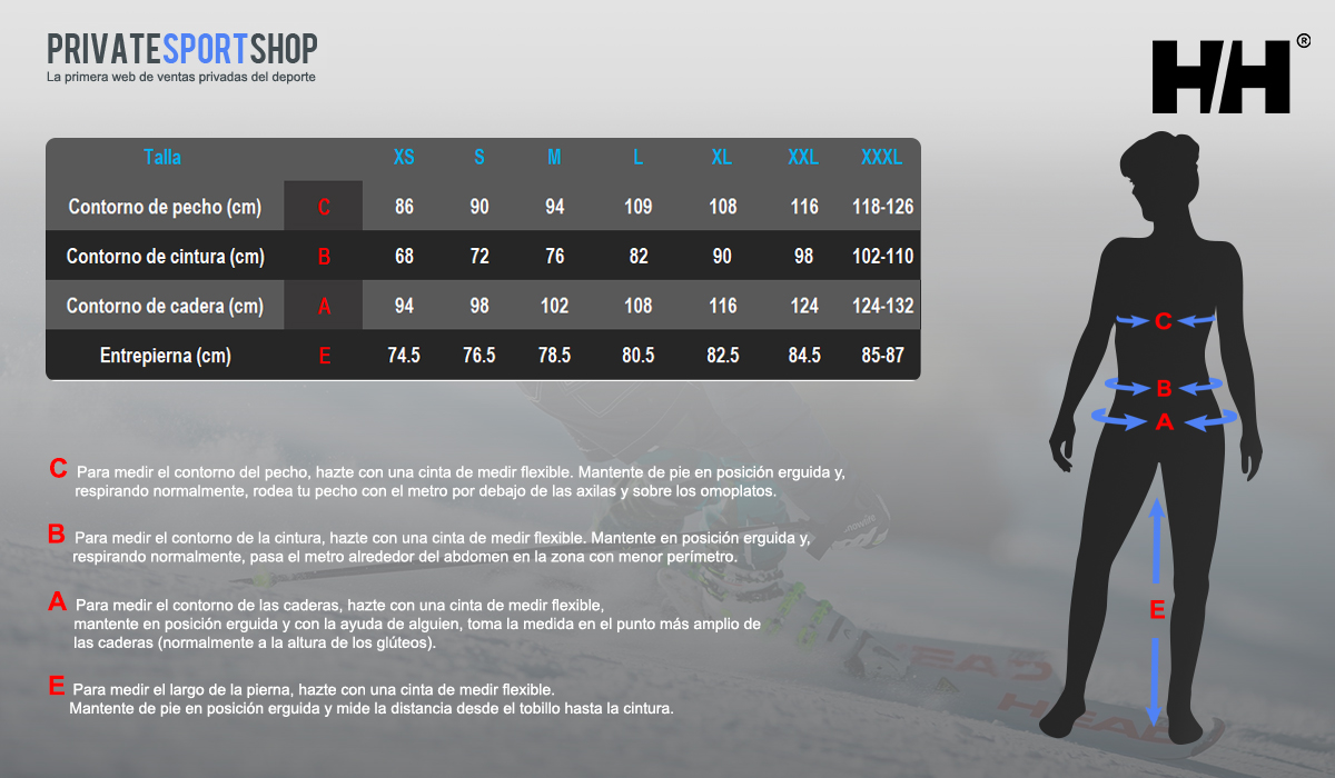 Helly Hansen Size Guide