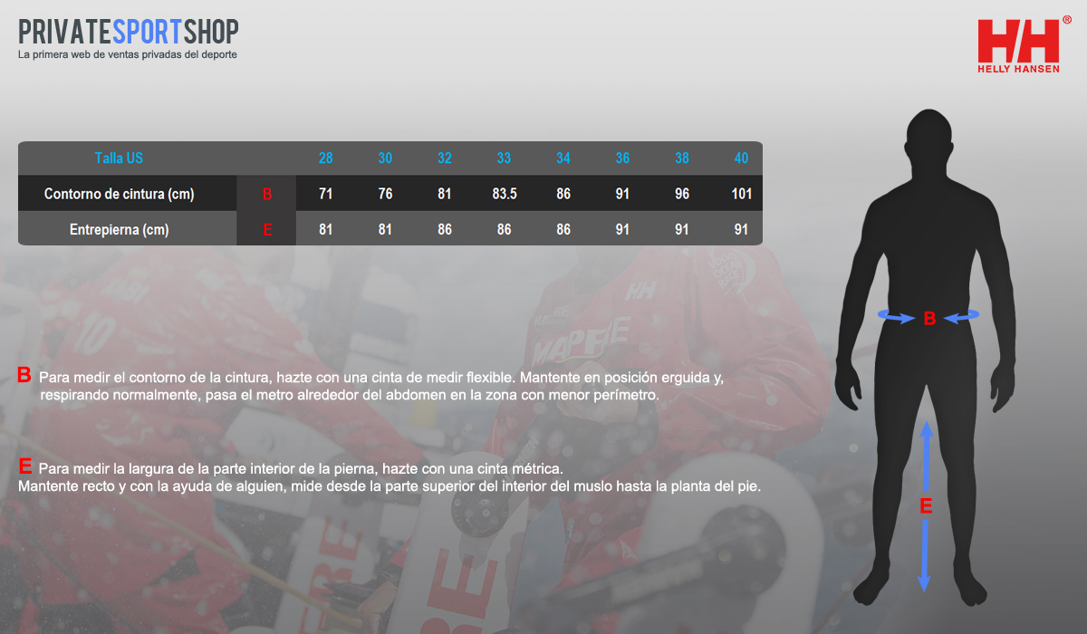 Helly Hansen Size Guide
