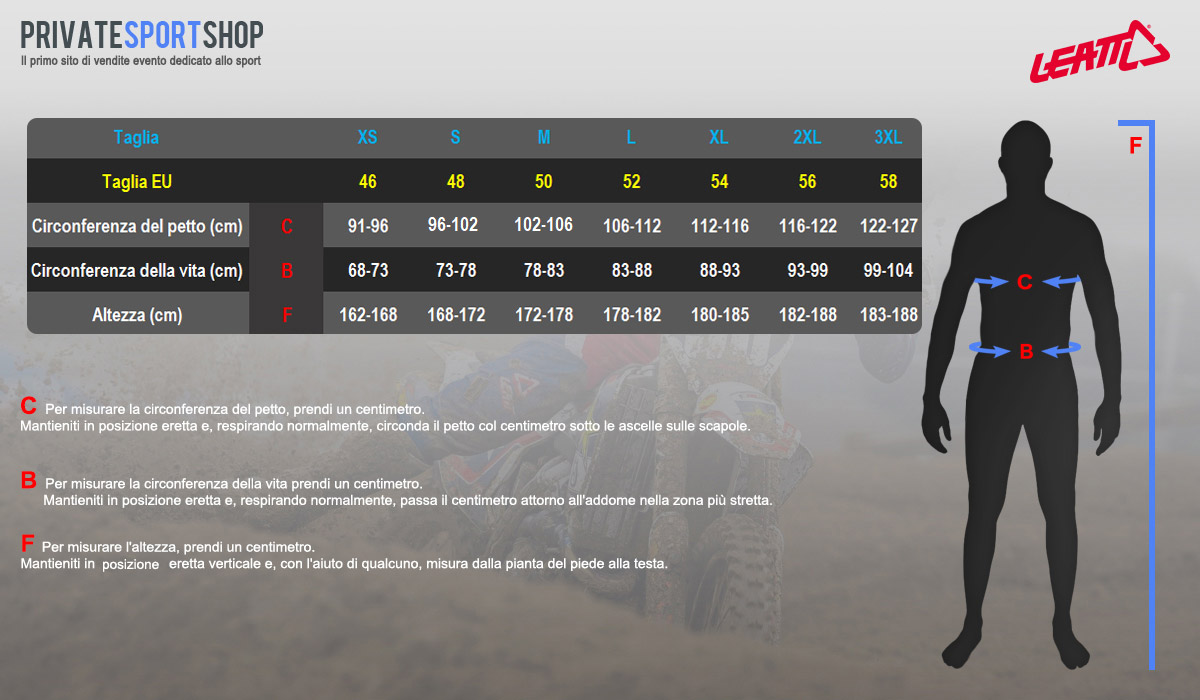 Leatt Size Guide