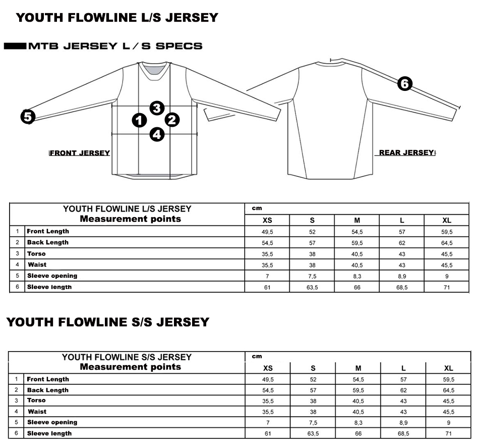 Troy Lee Size Guide