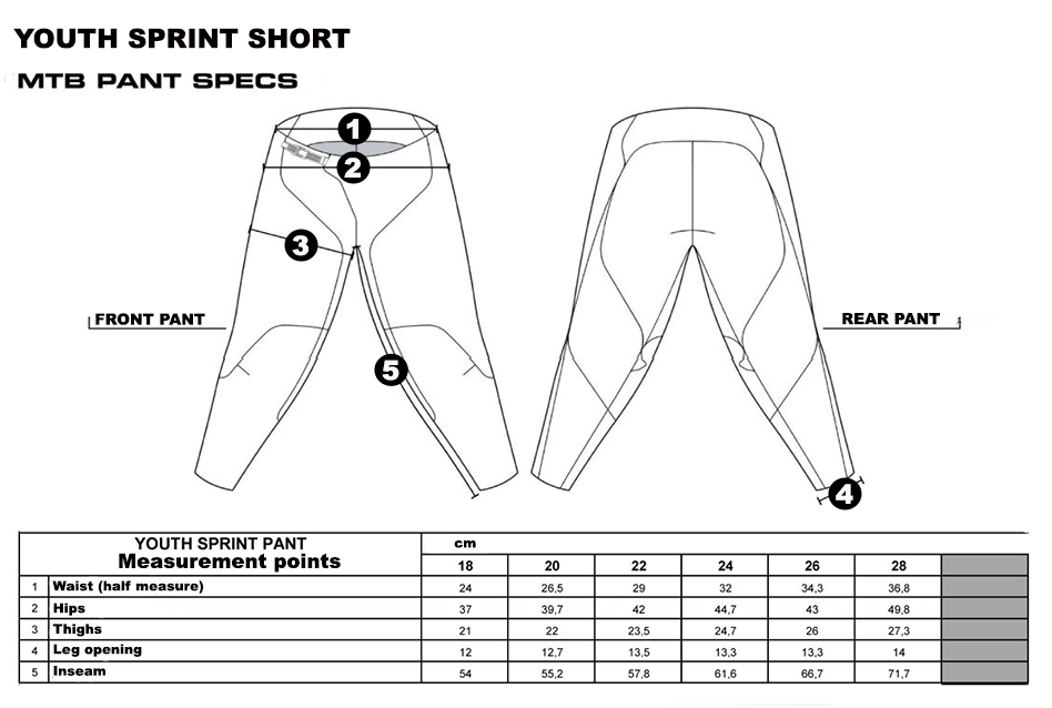 Troy Lee Size Guide