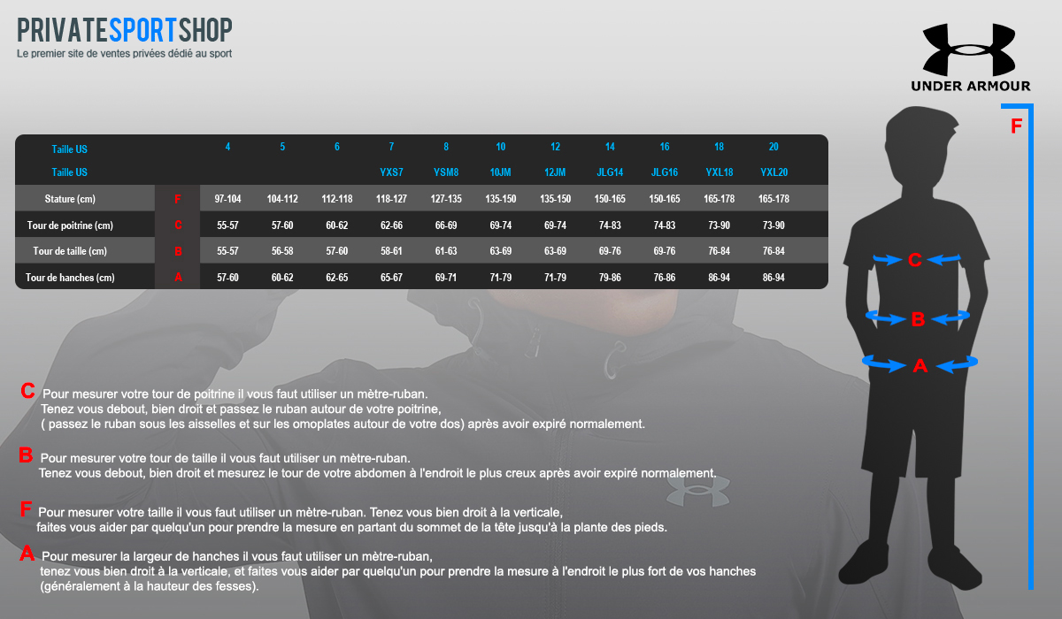 Under Armour Size Guide