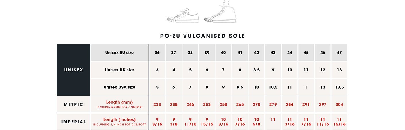 Po-zu Size Guide