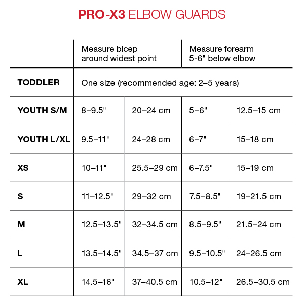 G-Form Size Guide