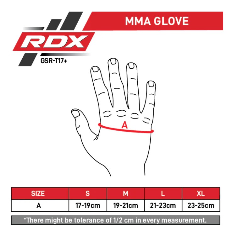 RDX Sports Size Guide