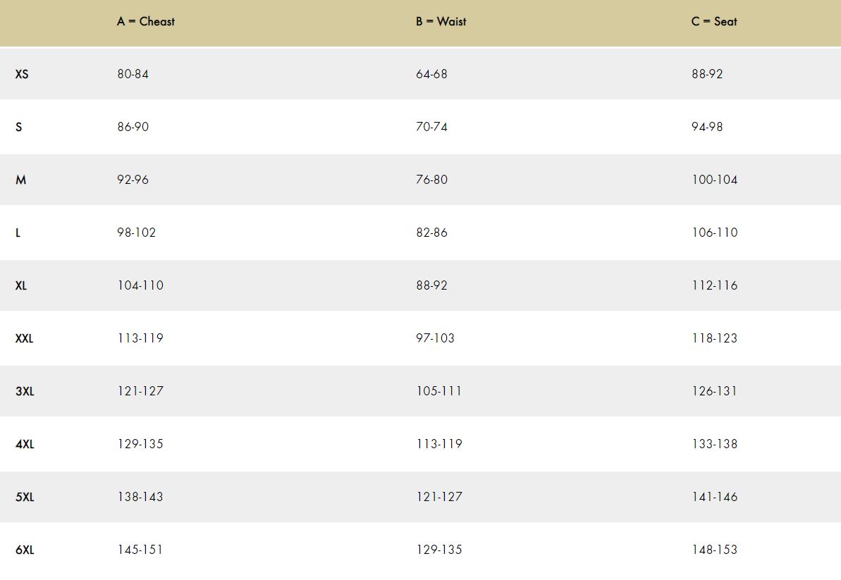 Röhnisch Golf Size Guide